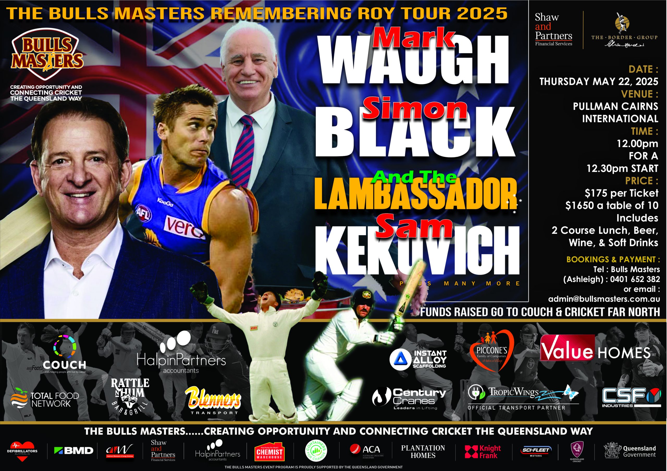 Remembering Roy Tour Lunch - Thursday, 22 May 2025 - Bulls Masters